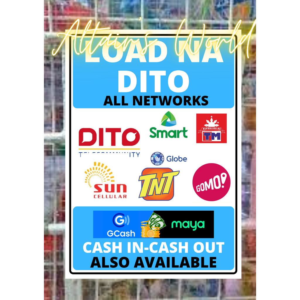 AW 2 in 1 SIGN MAYA PAYMAYA GCASH CASH IN CASH OUT SIGNAGE + LOAD NA ...