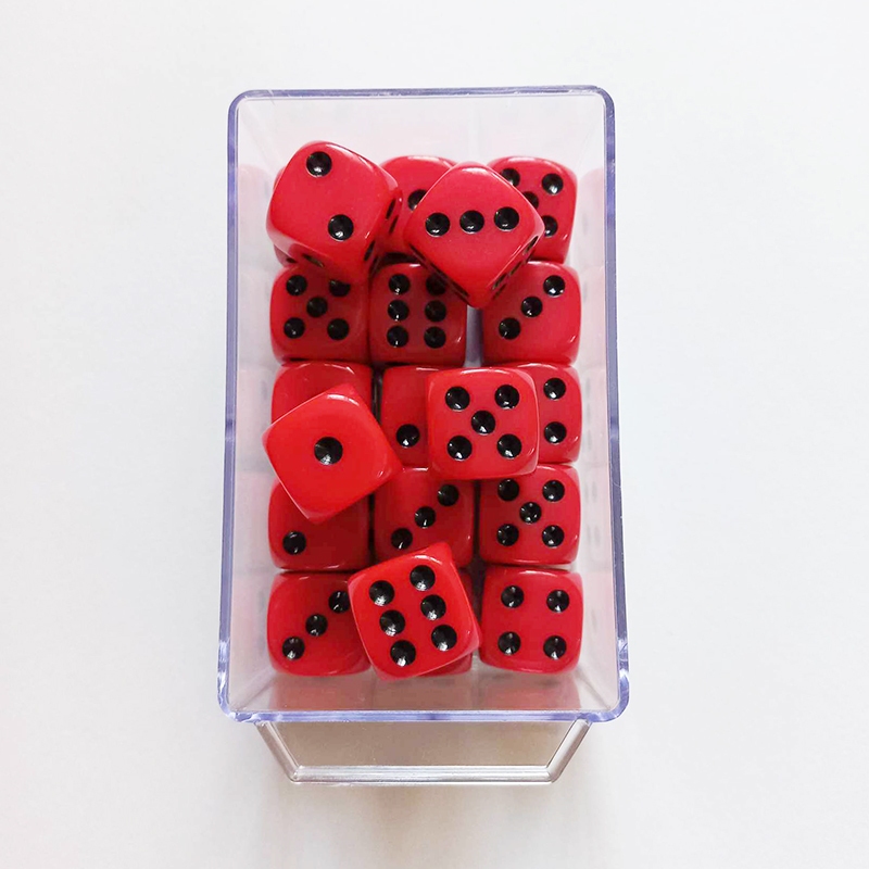 1pc. Cautious Red D6 - Opaque Dice 16mm (sold per piece) | Shopee ...