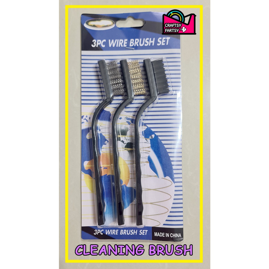 (PER SET) 3Pcs Mini Wire Brush Set/Cleaning Brush( Steel Brass & Nylon ...