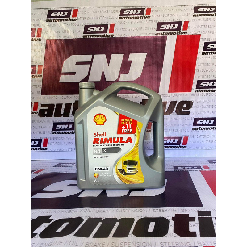 SHELL RIMULA R4 5liter+”1LITER FREE” DIESEL ENGINE OIL (100% authentic ...