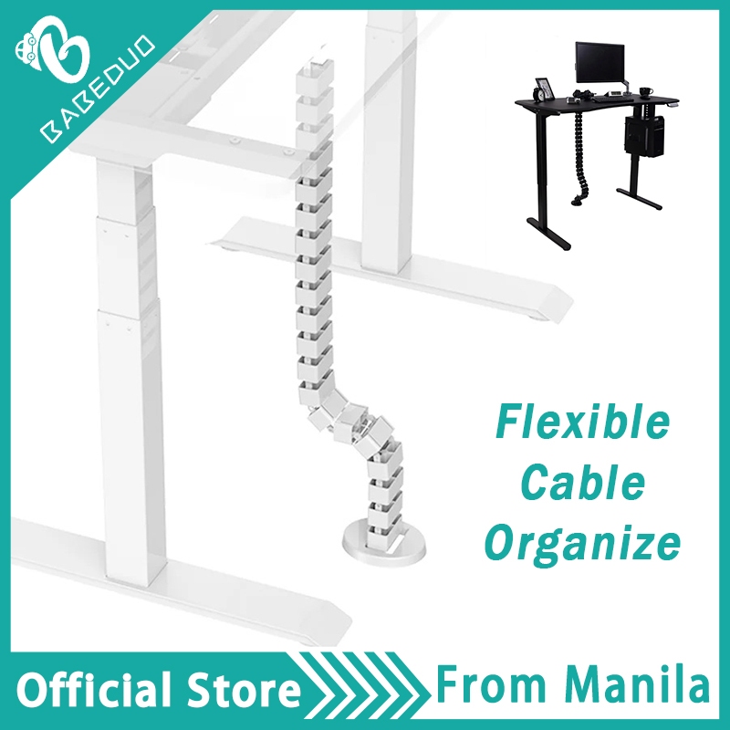 Under Desk Vertebrae Cable Organizer, Flexible Spine Cord Management ...