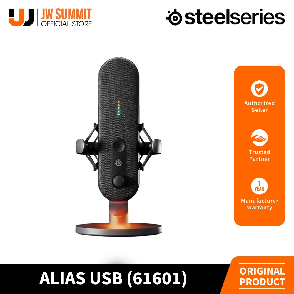 SteelSeries Alias USB C AI Noise Cancelling Wired Condenser Gaming ...