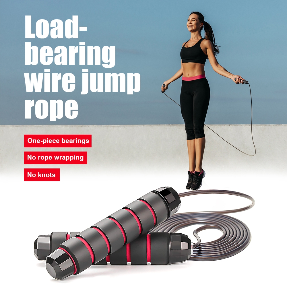 Jumping Rope For Workout Heavy Duty Adjustable Ball Bearings Exercise ...
