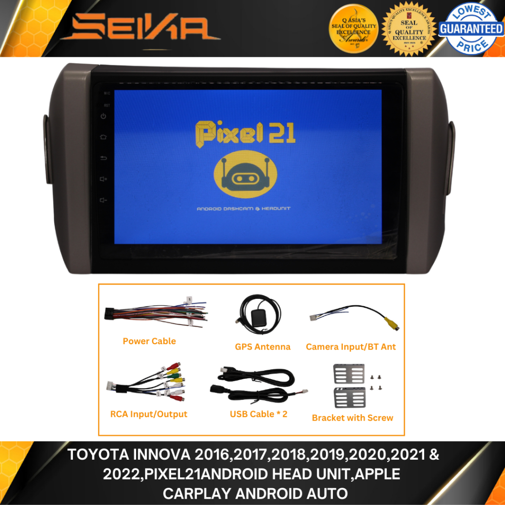 Toyota Innova 2016 - 2022,Pixel21 Android Head Unit ,Apple Carplay ...