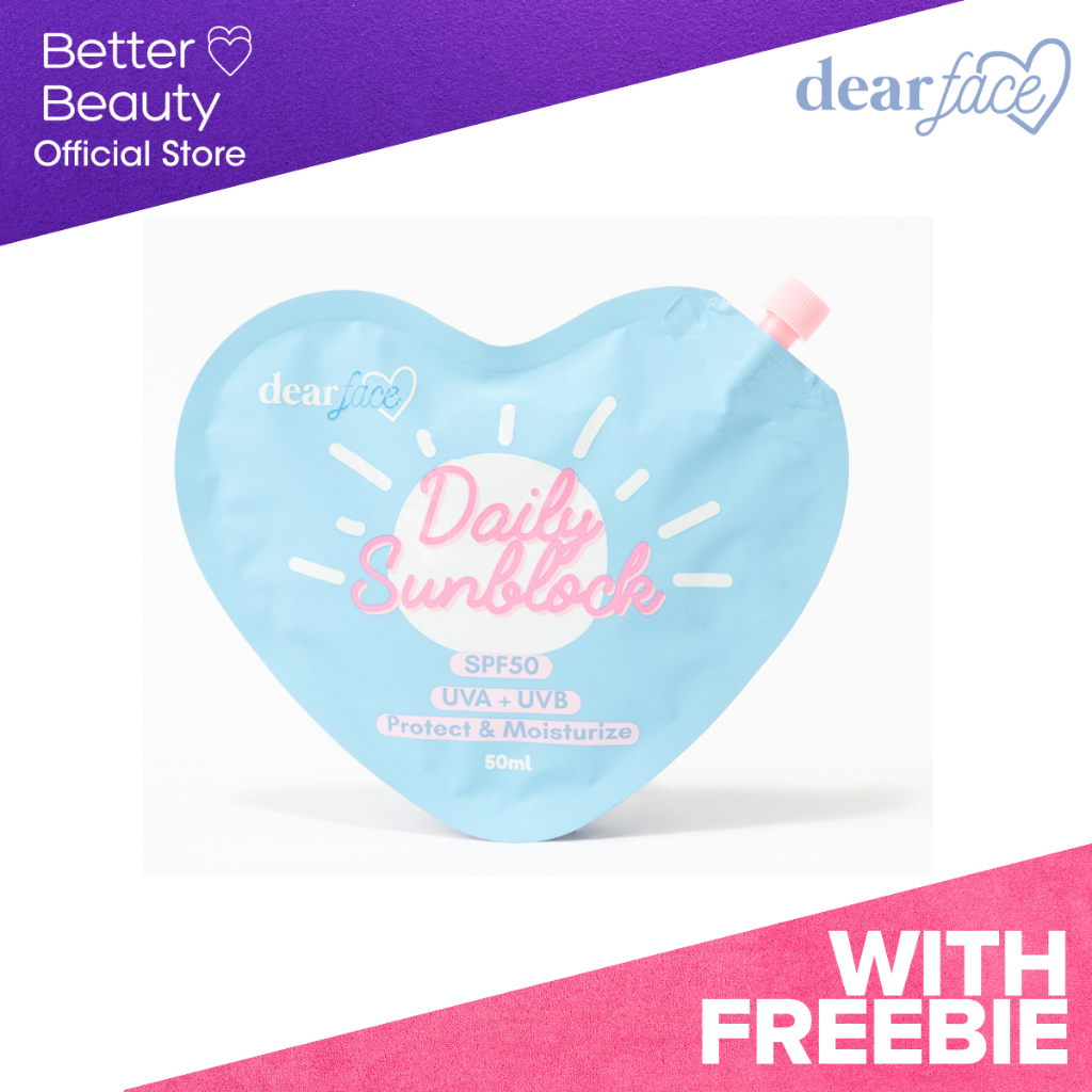 Dear Face Daily Sunblock SPF50 50ml Moisturizing | Shopee Philippines