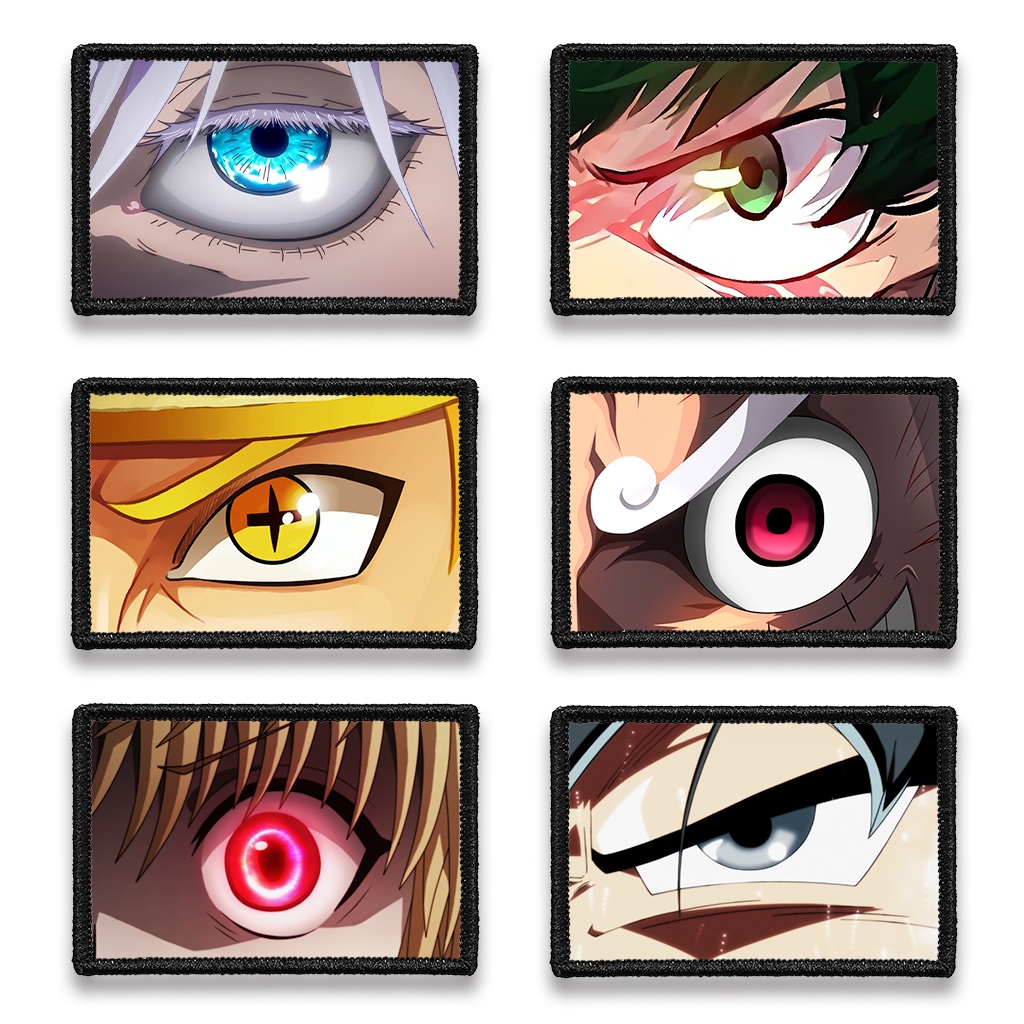 Anime Eyes Collection - Removable Patches - Hook & Loop - Magic Tape ...
