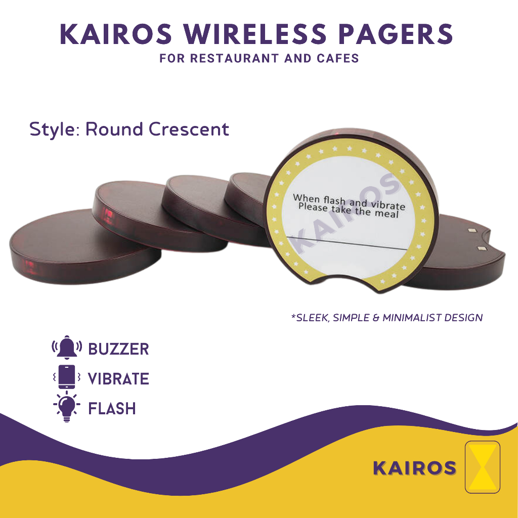 Wireless Restaurant Pager, Round Buzzer, Round Pager, Cafe Order Buzzer ...