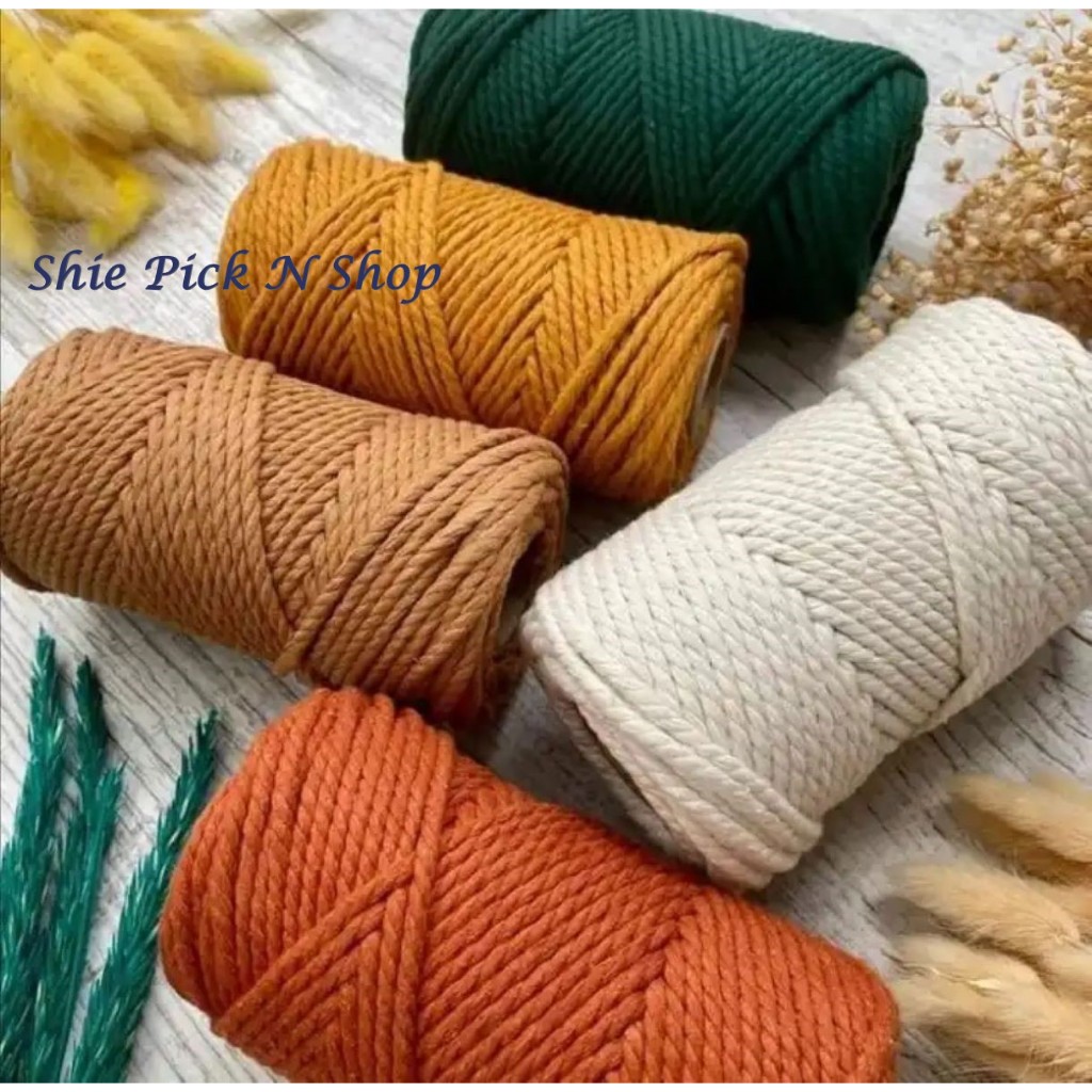 Macrame Cord 4mm 100m/roll 4ply Cotton Yarn | Shopee Philippines