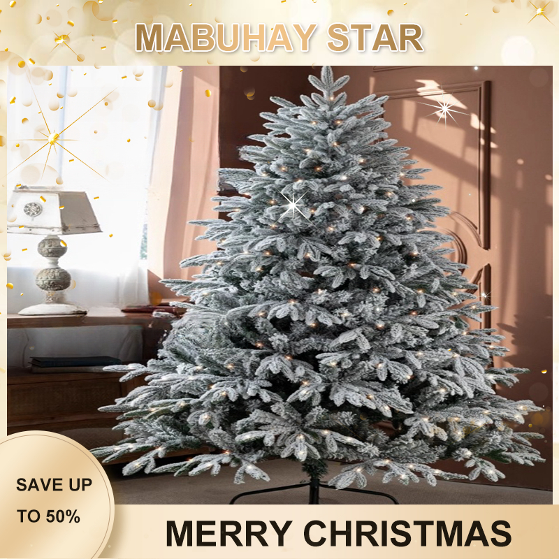 MABUHAY STAR 4FT 5FT 6FT 7FT NEW SNOWY CHRISTMAS TREE/THICK ENCRYPTED ...