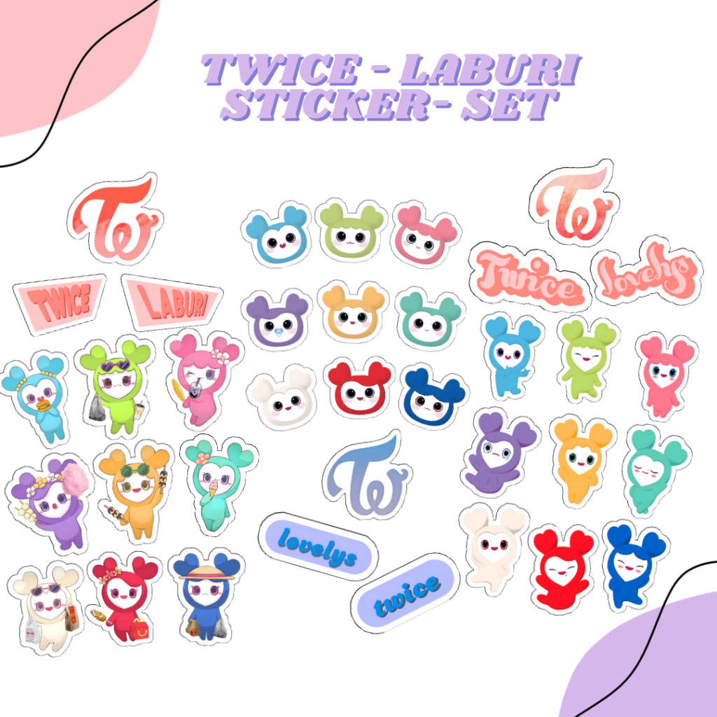 TWICE Laburi - Vinyl Waterproof Sticker Set - 12pcs | Shopee Philippines