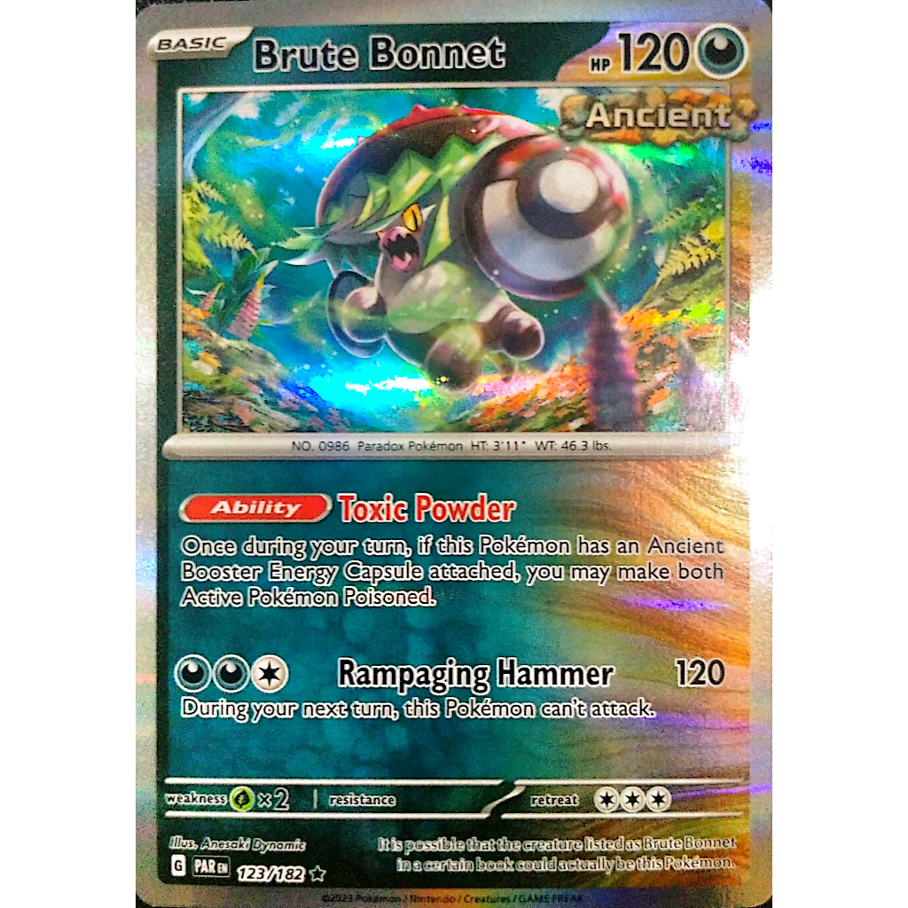 Pokemon TCG Brute Bonnet 123/182 Ancient Paradox Rift | Shopee Philippines