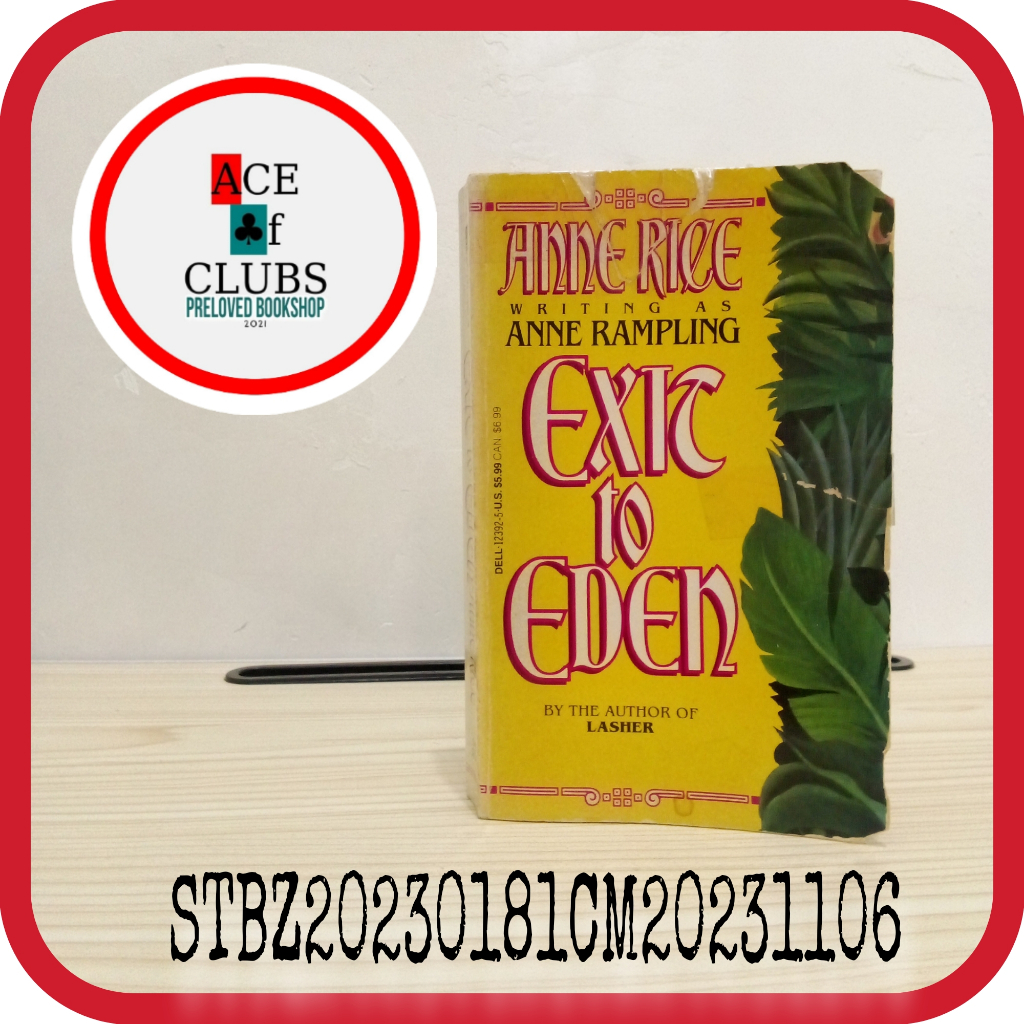 Anne rice Exit to Eden Anne Rampling (Preloved/Used) | Shopee Philippines