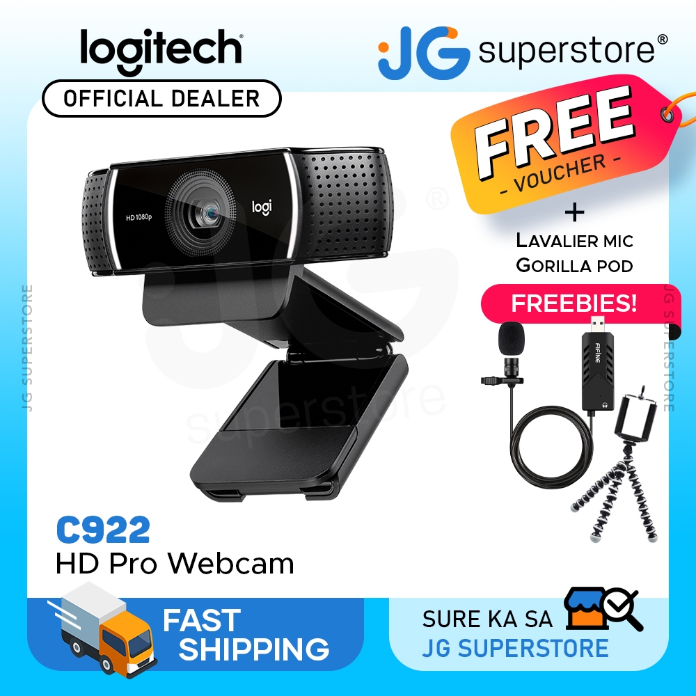 Logitech C922 Pro Stream Webcam 1080p 30fps Camera w/ Built-in Stereo ...