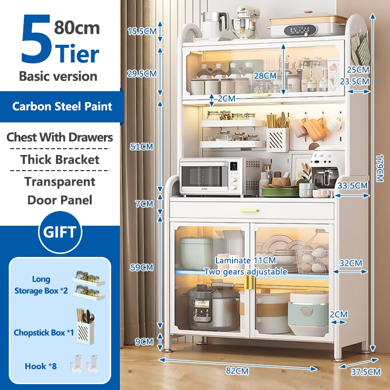 Aesthetic Kitchen storage cabinet pantry food grocery organizer dish ...