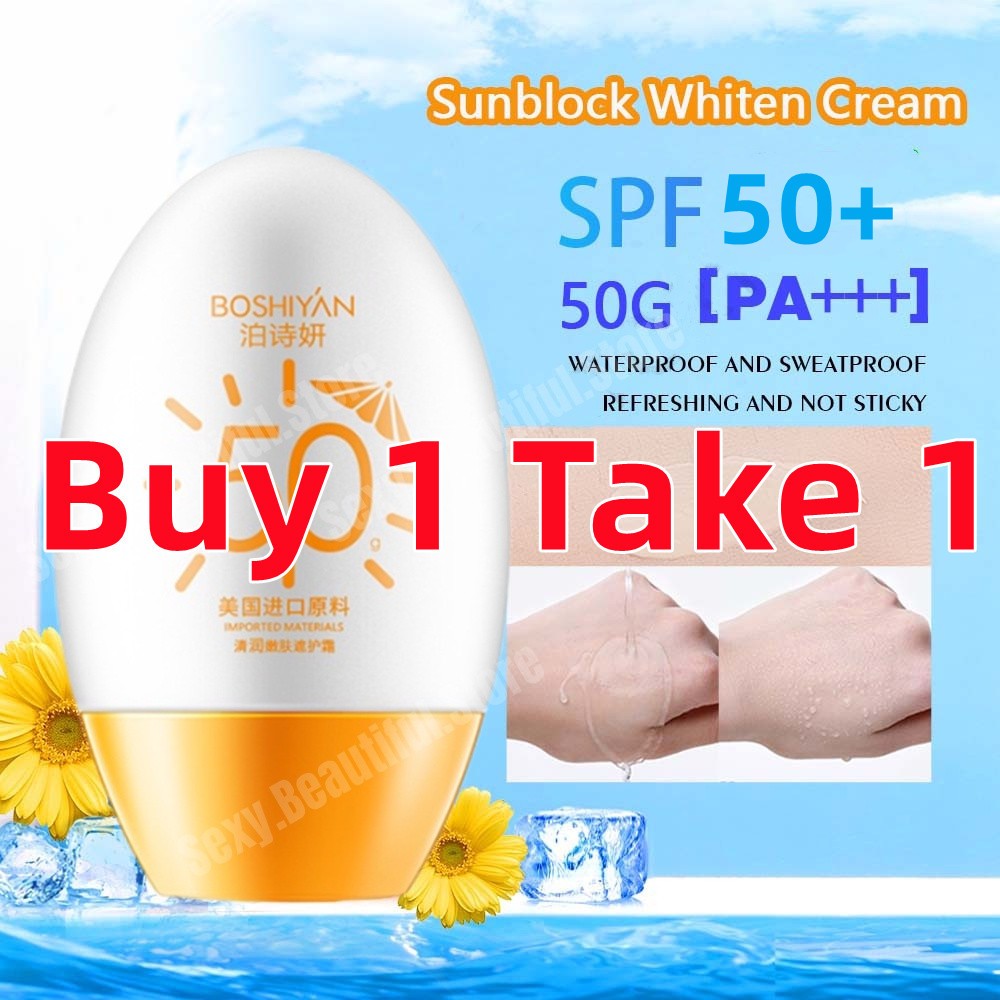 【BUY 1 TAKE 1】Sunscreen Cream SPF50+ UV Whitening Moisturizing Control ...