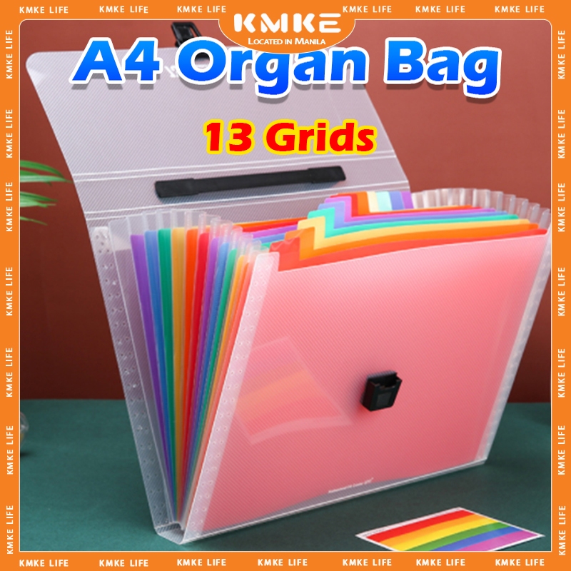 【A4/A6 File Folder】Colorful Multi Layer Organ Expanding Wallet Bag ...