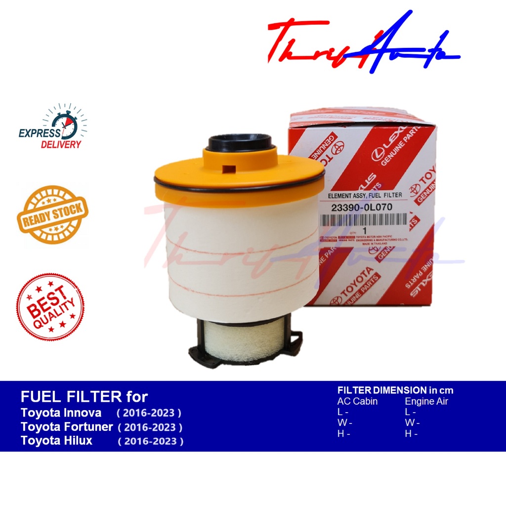 Fuel Filter for Toyota Innova / Toyota Fortuner / Toyota Hilux (2016 ...