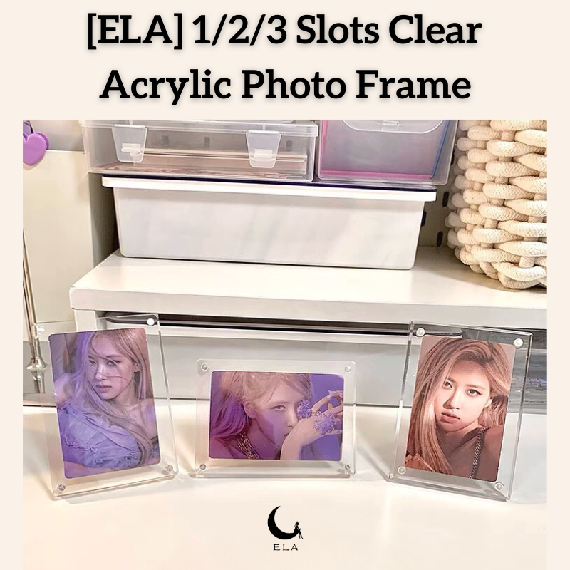 [ELA] 1/2/3 Slots Clear Acrylic Photo Frame (Free Stand) | Shopee ...