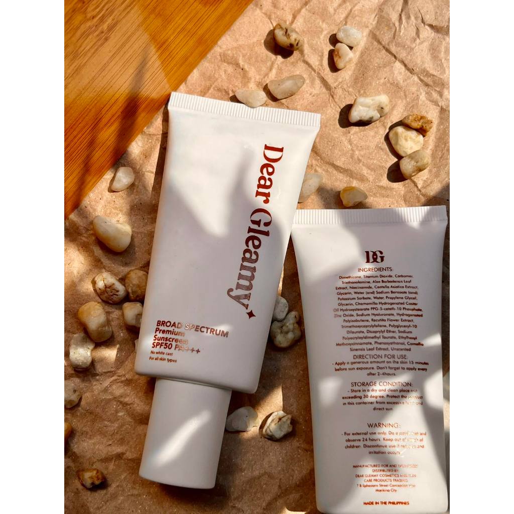 DEAR GLEAMY Premium Sunscreen SPF50 PA+++ Lightweight Anti Aging Sun ...