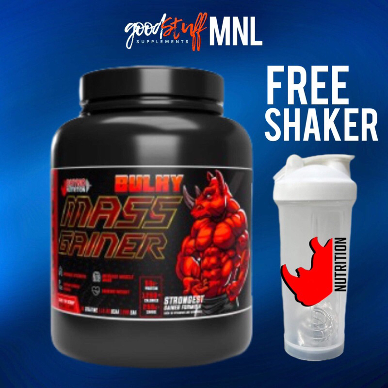 Rhyno Nutrition Bulky mass Gainer 3lbs with free shaker or string bag ...