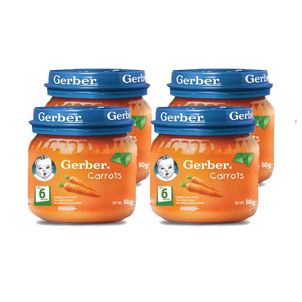 Gerber Carrot Puree Baby Food 80g - Pack of 4 | Shopee Philippines