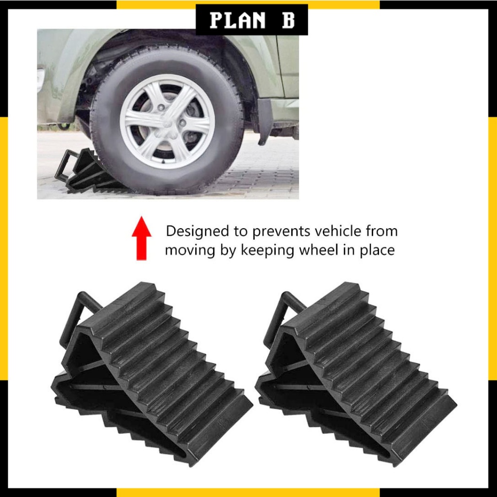 2pcs Car Wheel Chock Heavy Duty Tire Chock Anti Slip Tire Stopper Wheel ...
