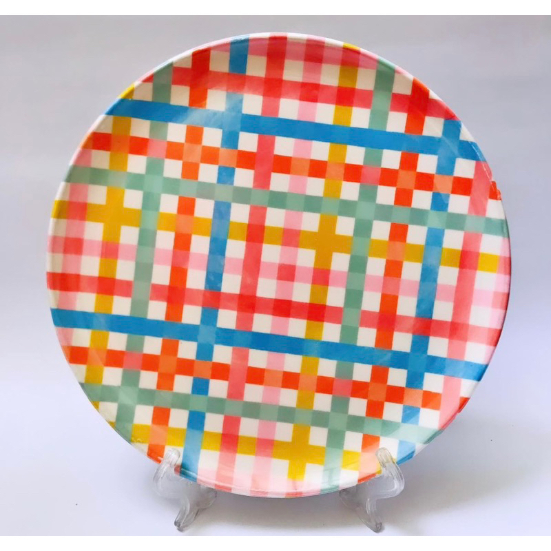 Pink Checkered Dinner Plate 10” SOLD BY 3 MELAMINE | Shopee Philippines
