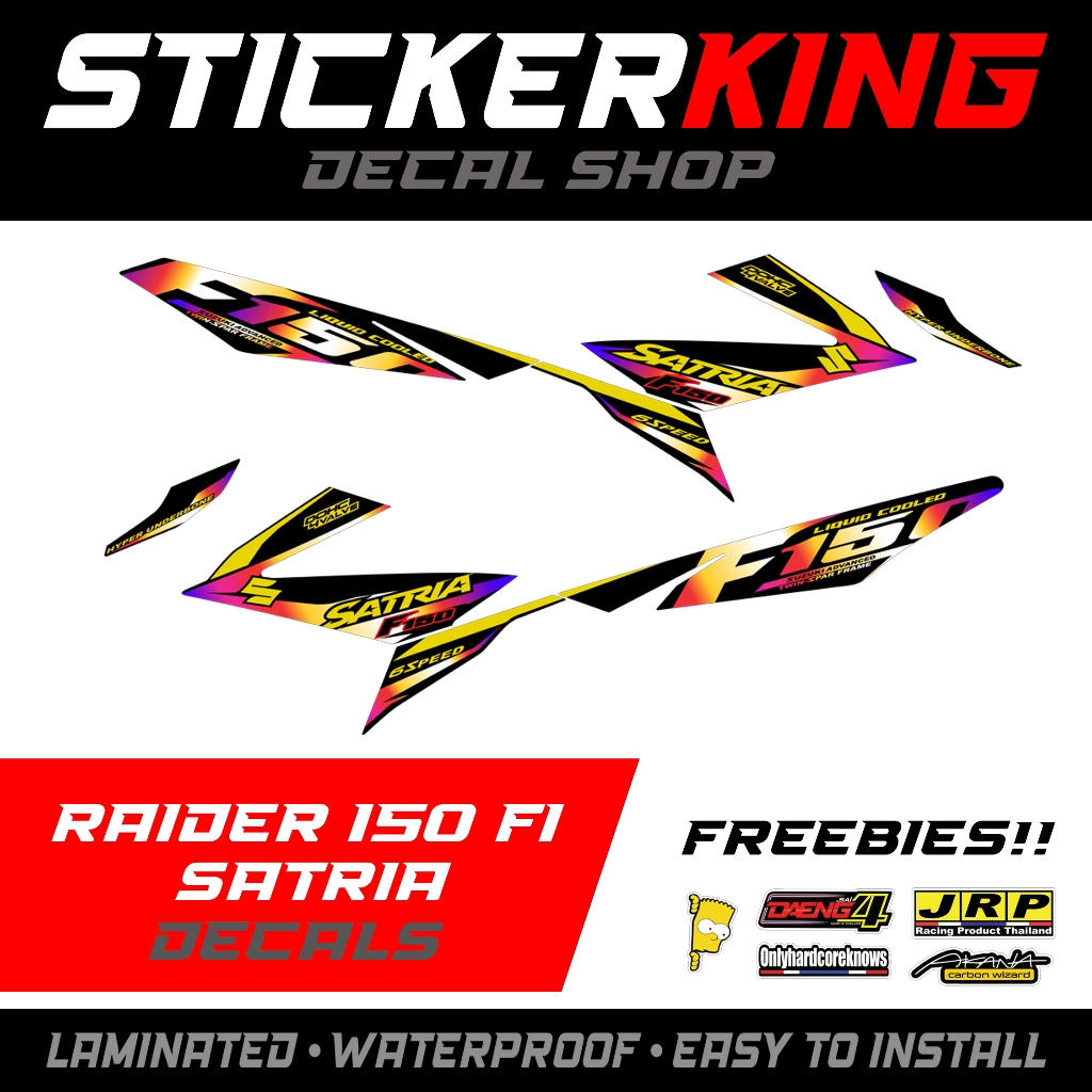 Raider 150 FI Stock Decals With Freebies Stickers Laminated Quality ...