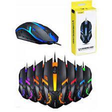 New T-WOLF V1 Wired Gaming Mouse 3 Button 7 Colorful Backlight 1200 DPI Office Mouse for Laptop ...