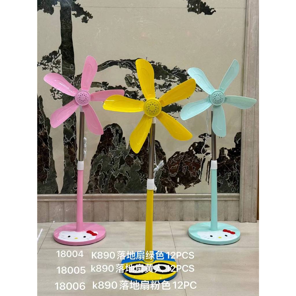 KST (BUY 1 TAKE 1) 5 Blades Portable Stand fan Adjustable Mini Stand ...