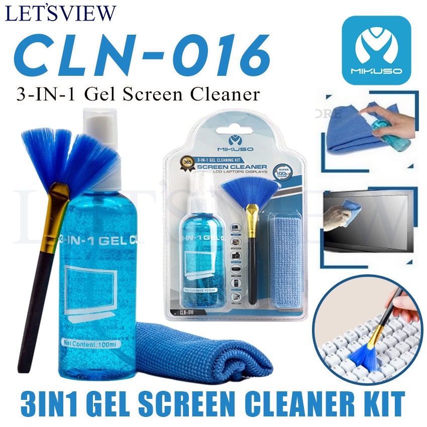 Letsview MIKUSO CLN-016 3 in 1 Screen Cleaner Kit Screen Gel Cleaning ...