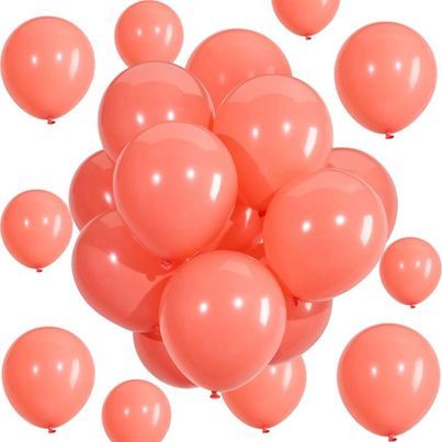 RETRO CORAL RED (25pcs/100pcs) Matte Balloons | Shopee Philippines