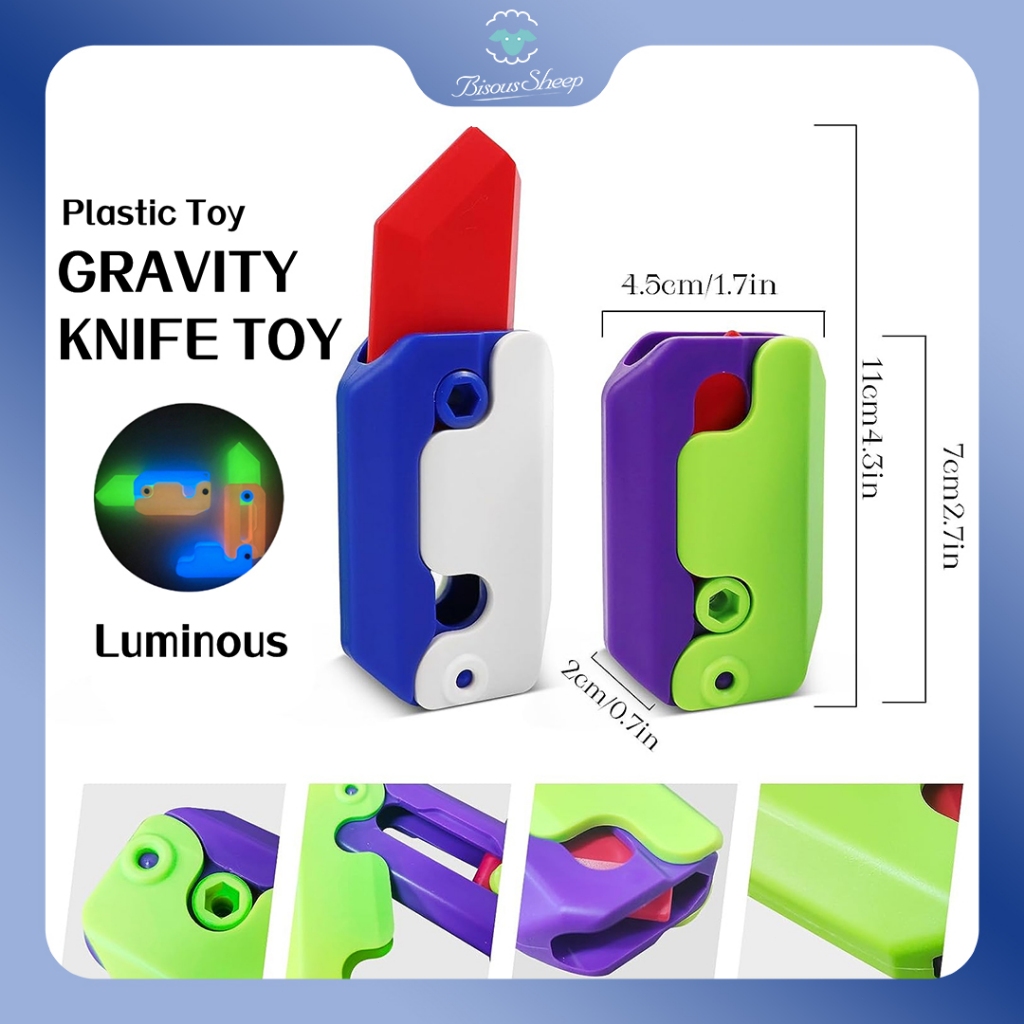 Luminous gravity knife fidget toy plastic gravity knife toy stress ...