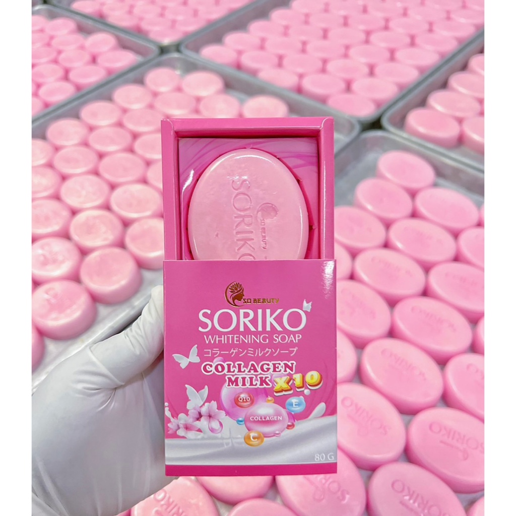 SORIKO Collagen Milk Whitening Soap 80g | Shopee Philippines