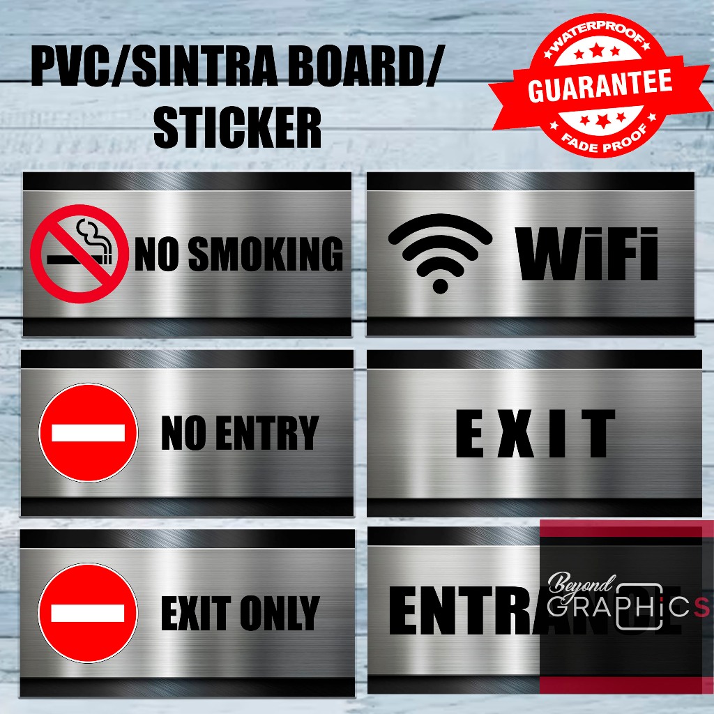 BG Modern House Signs Sticker PVC Waterproof 3.5 x 7.5 Inches | Shopee ...