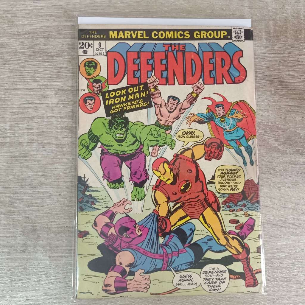 Defenders #9 (1973 Marvel comics) - VG condition Avengers crossover ...