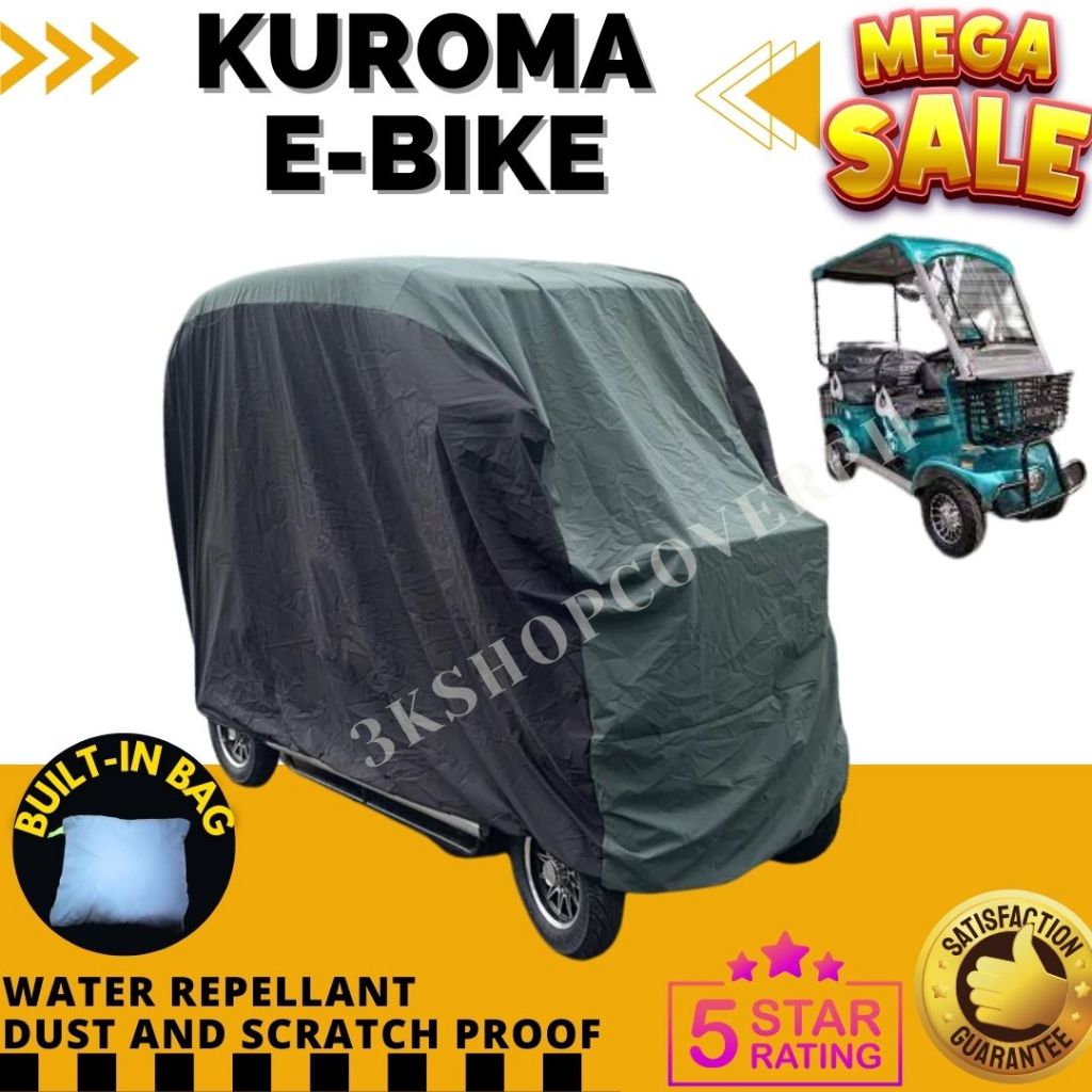 KUROMA EBIKE WITH BACK PASSENGER SEAT COVER HIGH QUALITY WATER ...