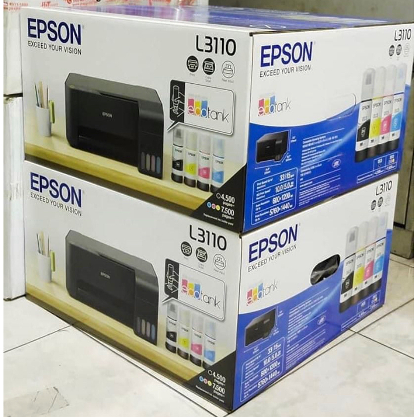 EPSON Printer Eco Tank L3110 Multifunction Wireless 3 In 1 | Shopee ...