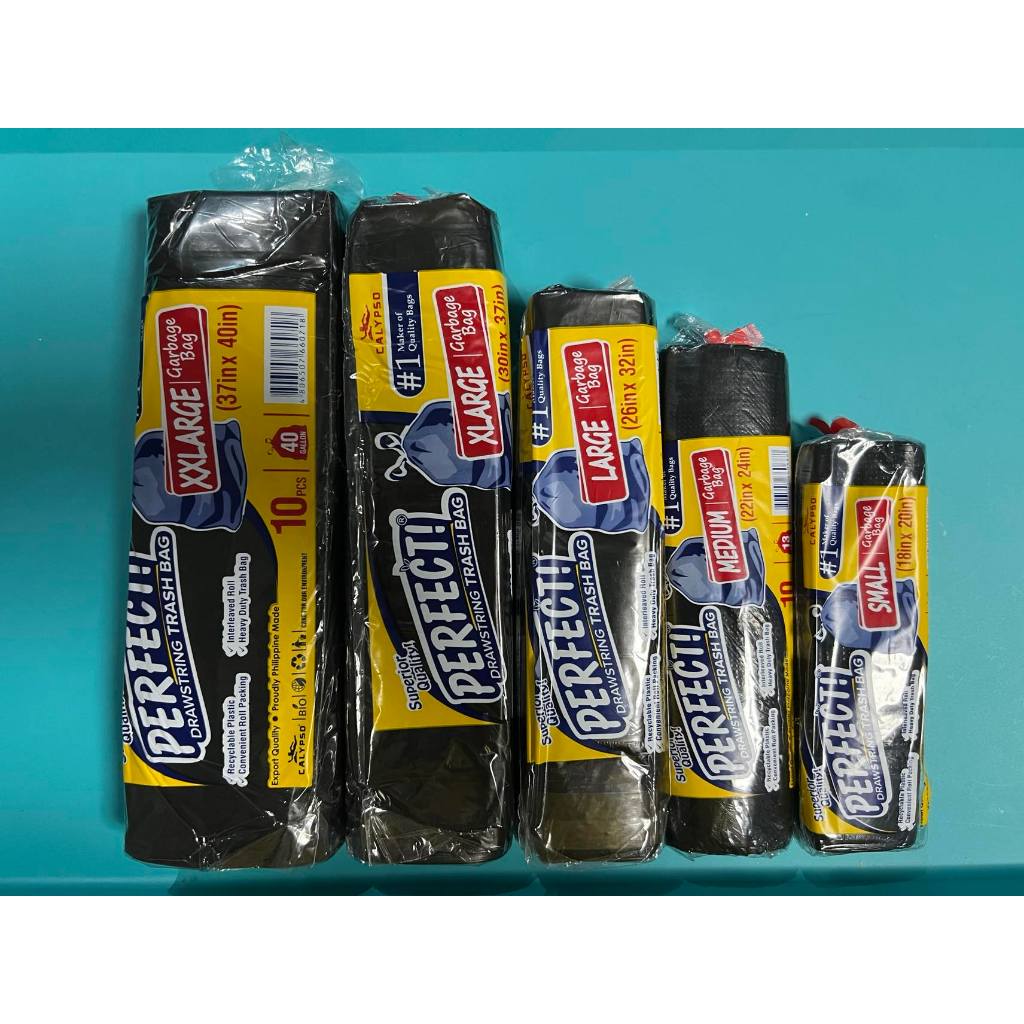 PERFECT BRAND Drawstring Trash Bag / Garbage Bag 10pcs/roll (Small ...
