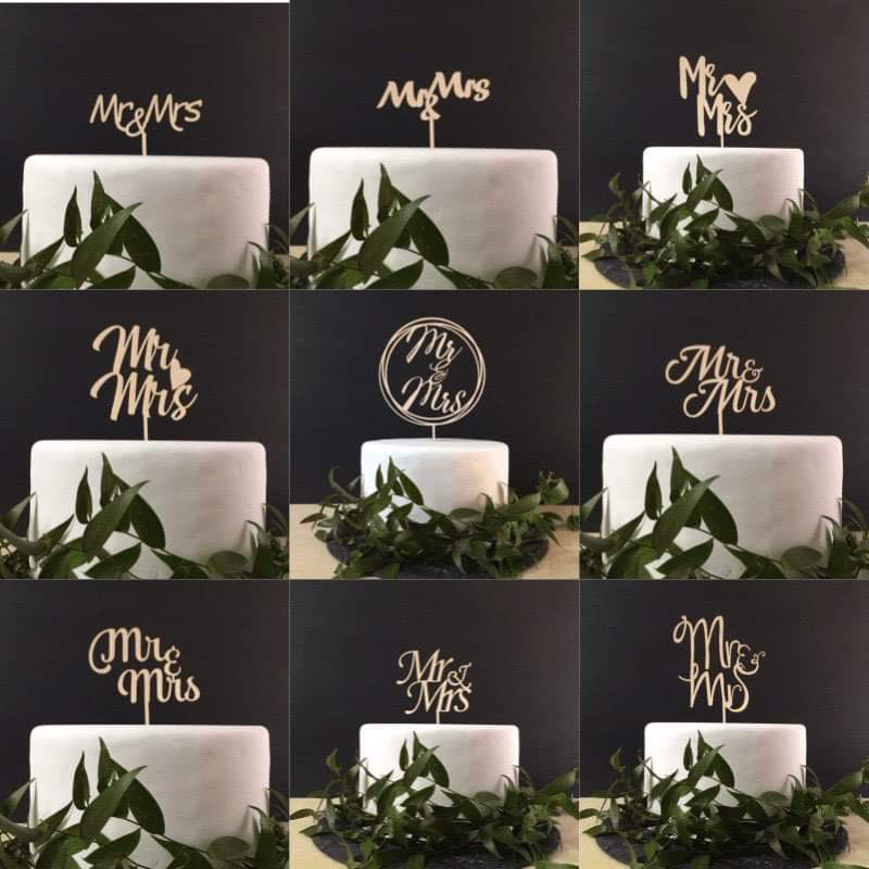 1 pc mr and mes topper wooden topper | Shopee Philippines