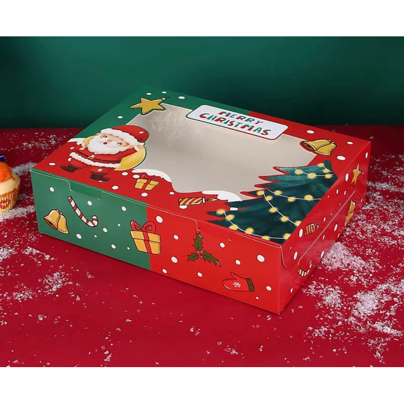 12 Hole Red Christmas Cupcake Box | Shopee Philippines