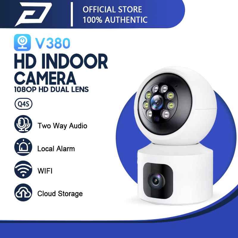 V380 Q4S Dual Lens Two Direction HD 1080P 360° IP Camera Wifi Security ...