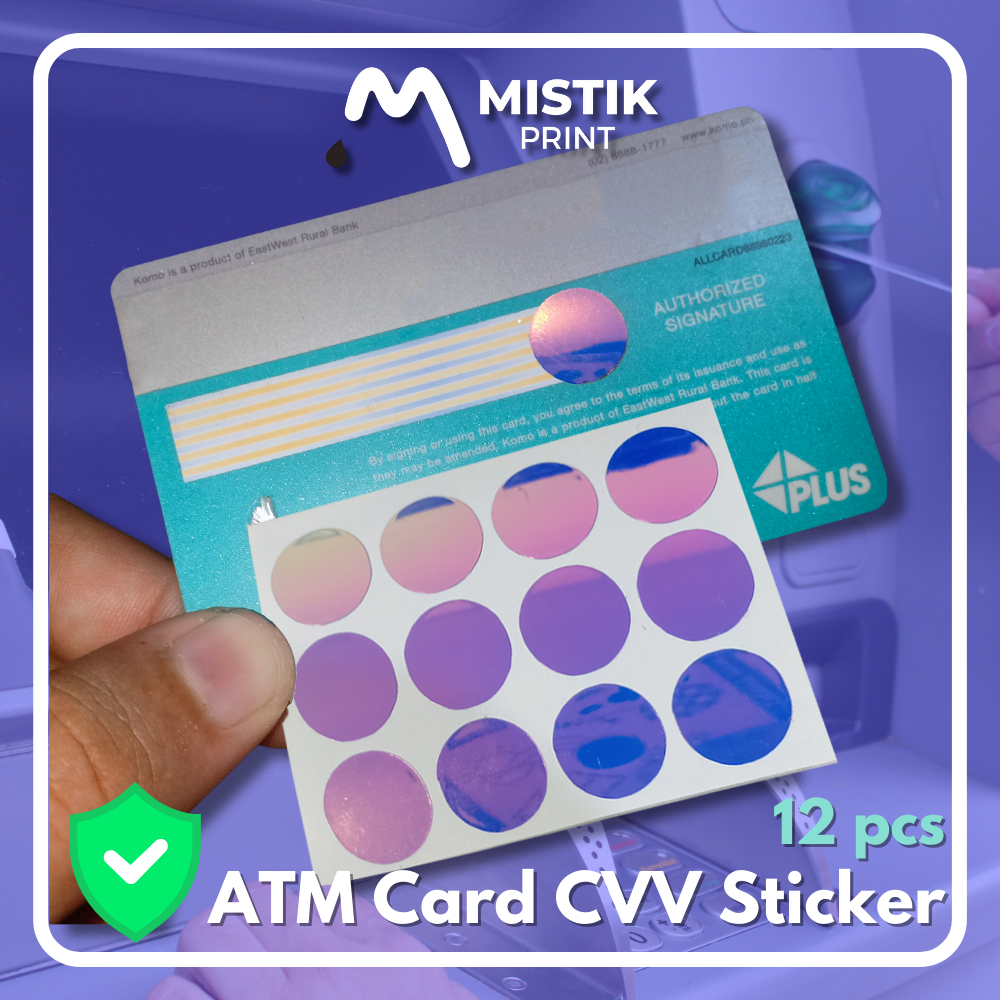 CVV Sticker Hologram Anti Theft Cover for ATM Debit or Credit Cards ...