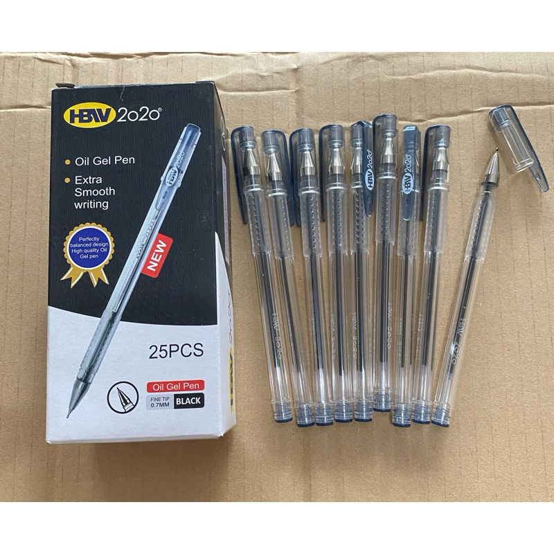 1 Box (25 pcs) HBW black ballpen 2020 .7mm tip (original) | Shopee ...