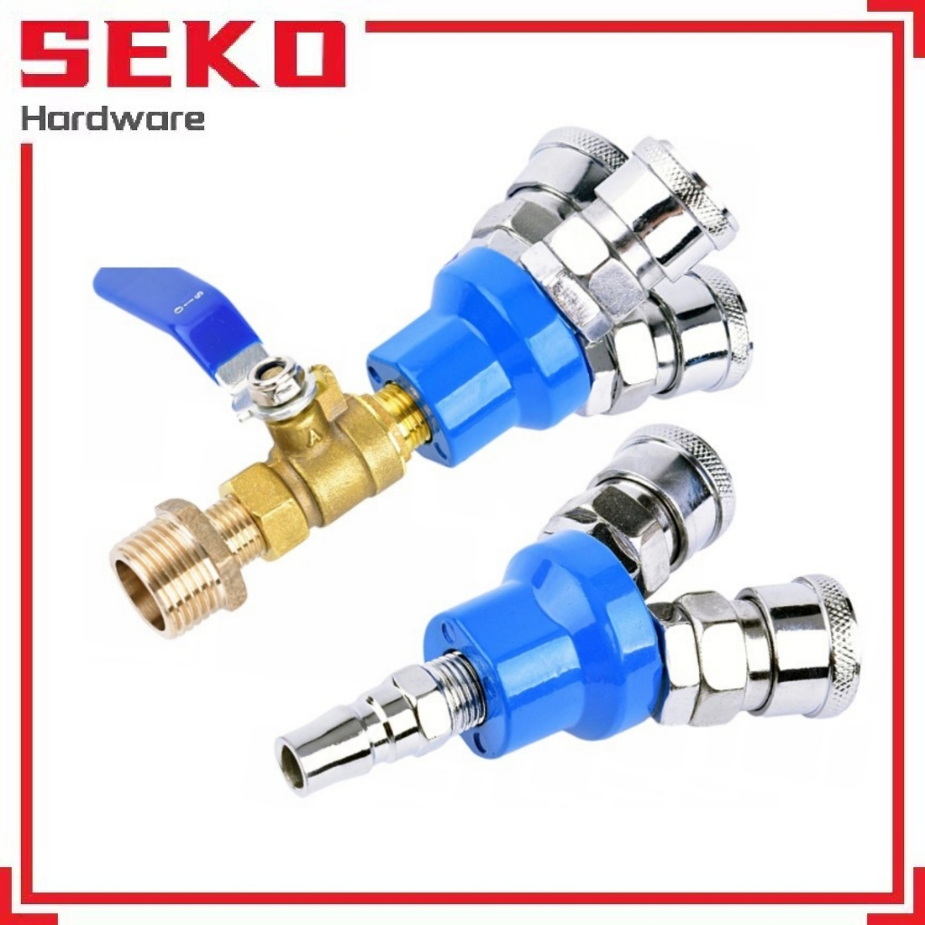 1/4 1/2 Air Compressor Manifold 2 Way 3 way Quick Connect Multi Hose ...