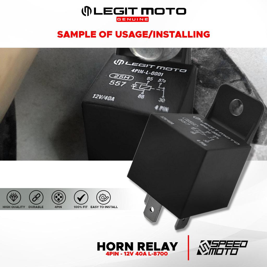 LEGITMOTO 4-PIN 5-PIN HORN RELAY DUAL OUTPUT UNIVERSAL 12 VOLTS 40A FOR ...