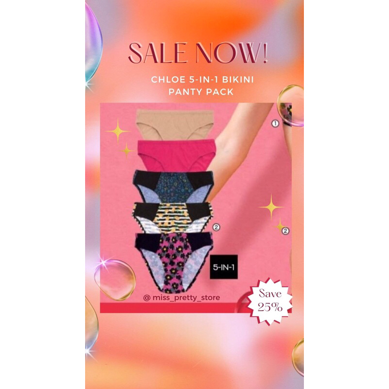 Avon chloe 5-in-1 bikini panty pack | Shopee Philippines