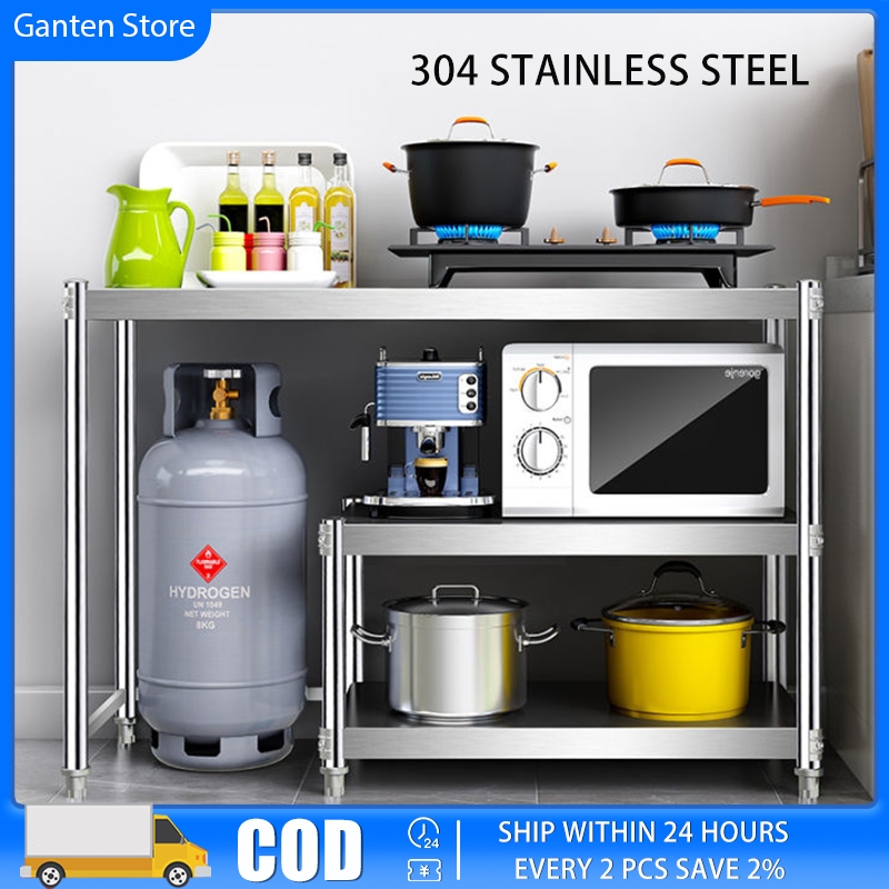 Gas Stove Stand Stainless Steel Shelf Gas Rack Stove Rack Kitchen Stand ...