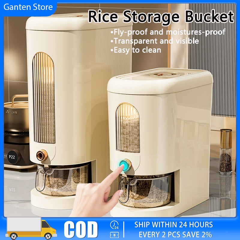Rice Storage Container Automatic Rice Dispenser Storage Kitchen ...