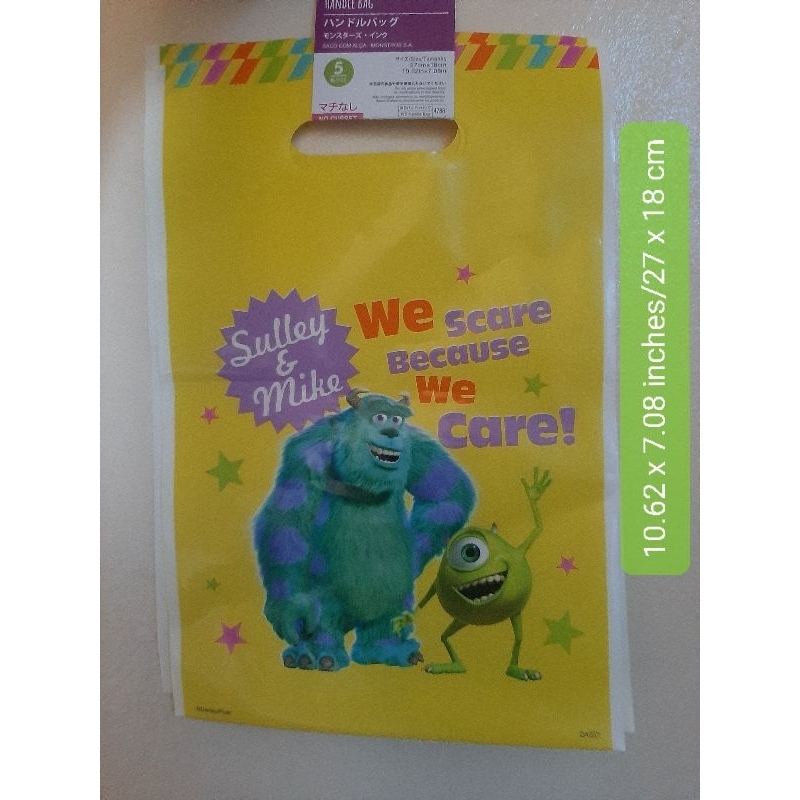 Pixar Monsters Inc. Sully & Mike Loot Bag Japan Surplus | Shopee ...
